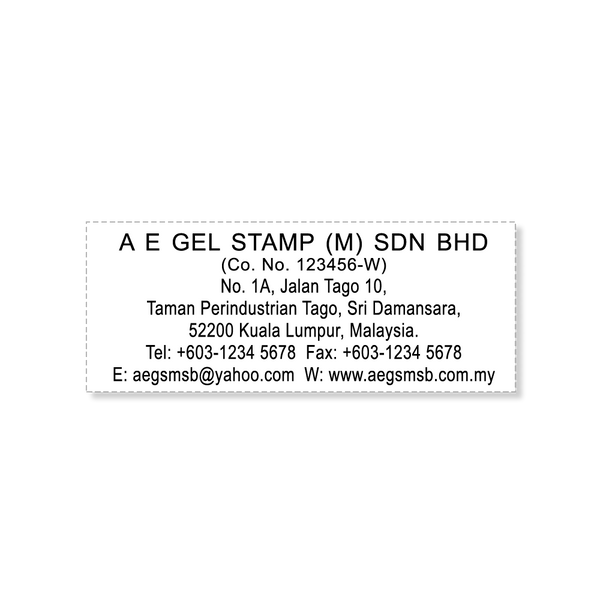 Company Address Stamp - AE Flash | AE Stamp Company Address Stamp - AE Flash | AE Stamp