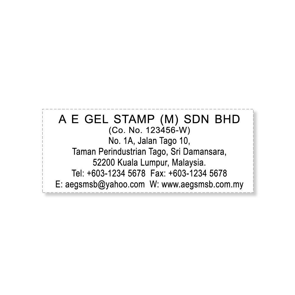 Company Address Stamp - Pre-Inked | AE Stamp