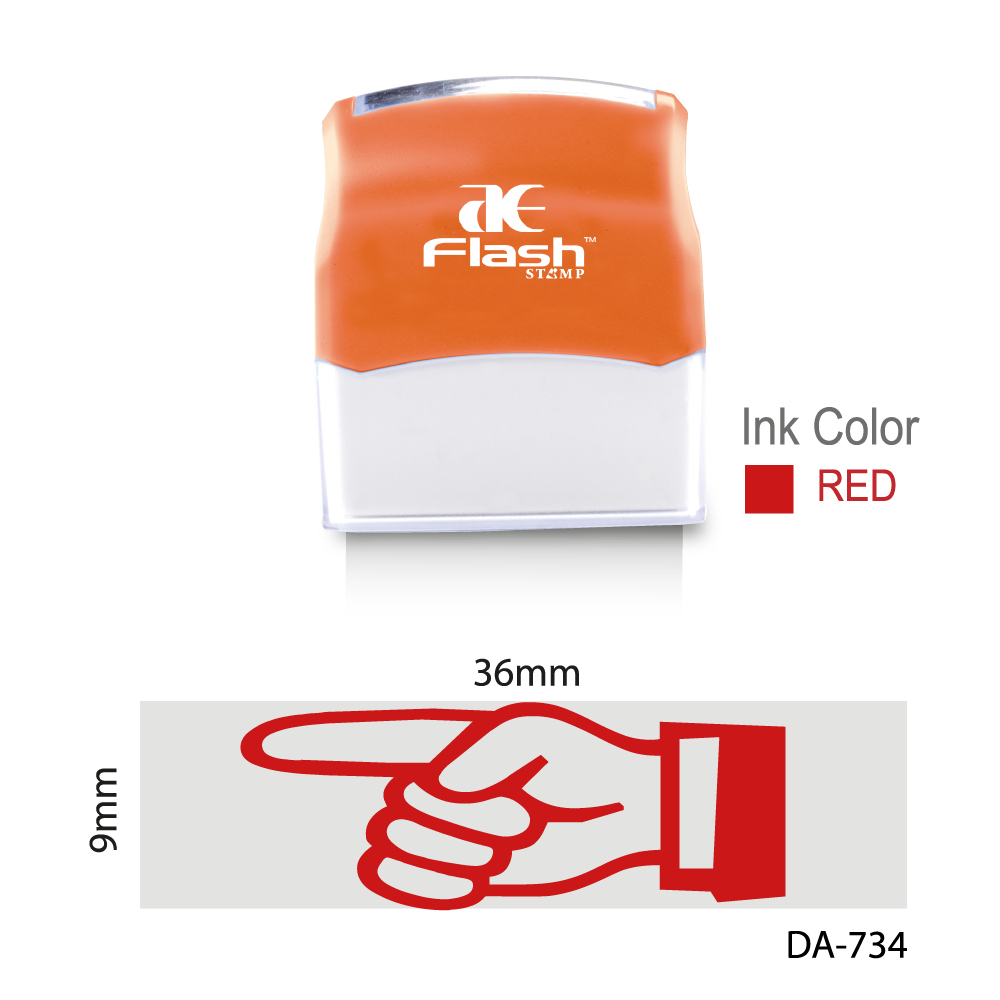 Left Side Here Stamp (Index Finger) | Stock Stamp | AE Stamp