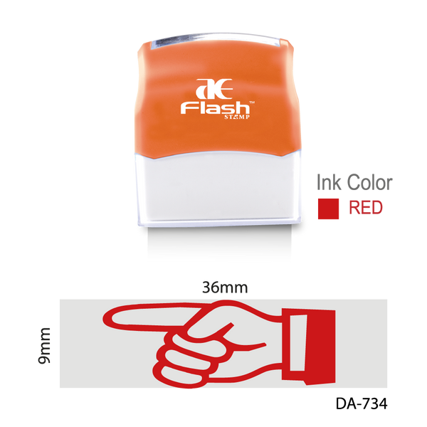 Left Side Here Stamp (Index Finger) | Stock Stamp | AE Stamp