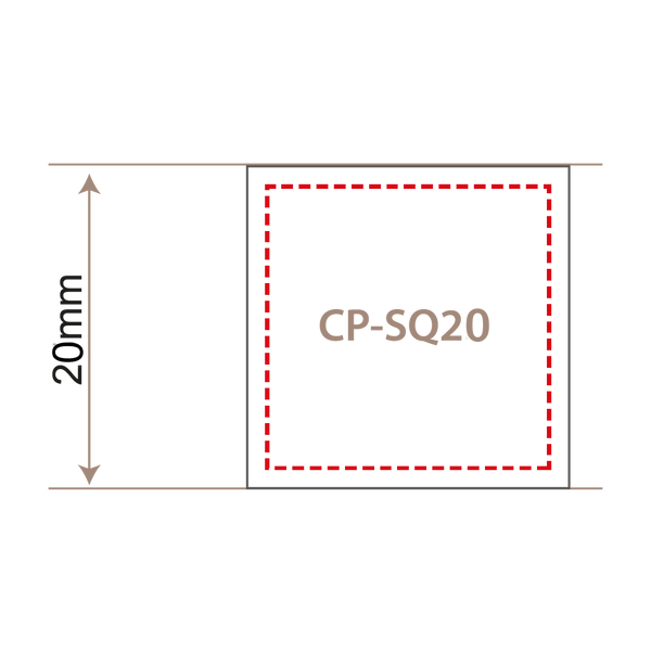 20mm Square Lapel Pin by AE Stamp