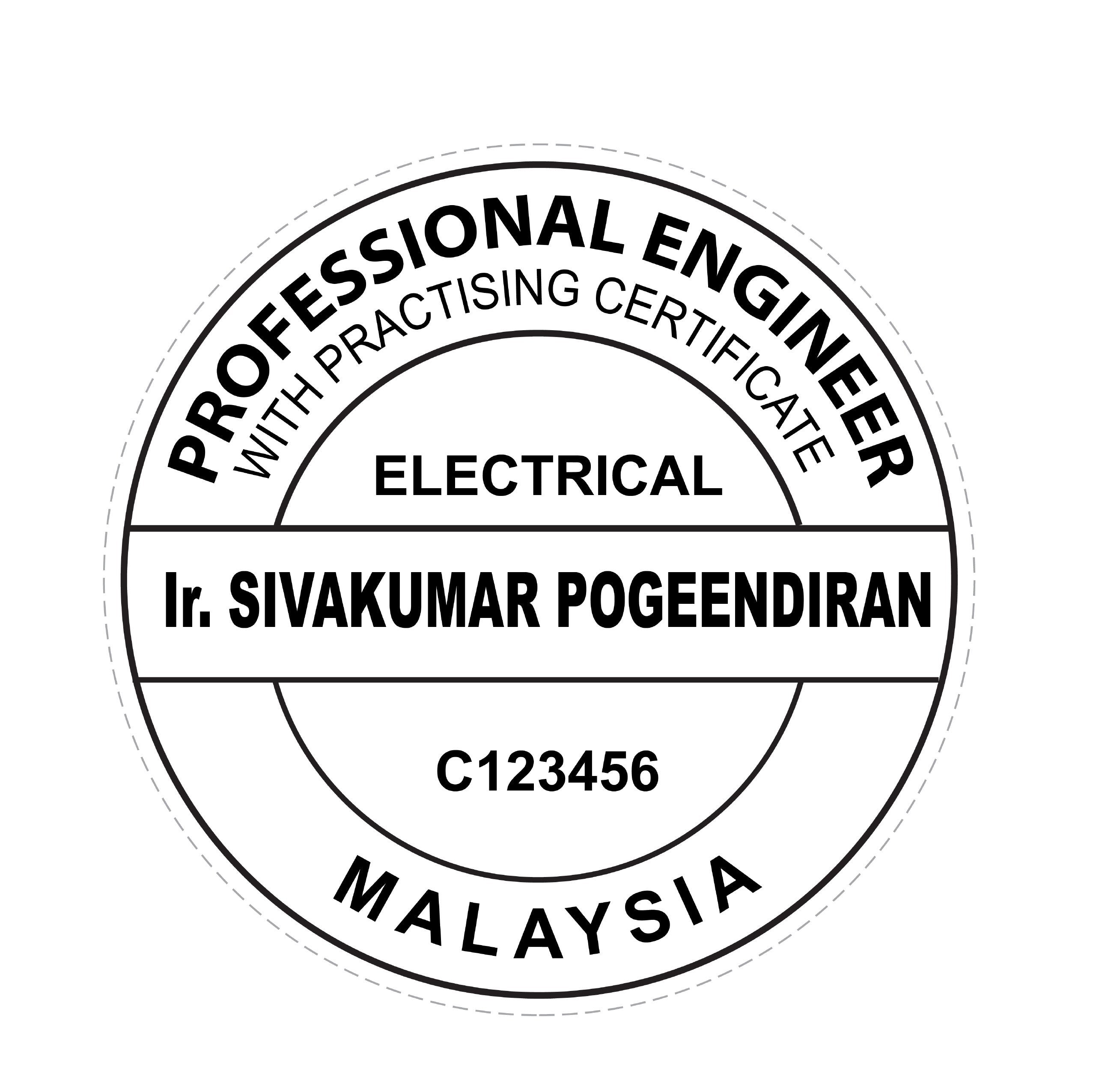 Round Engineer Stamp - Self-Inking | AE Stamp