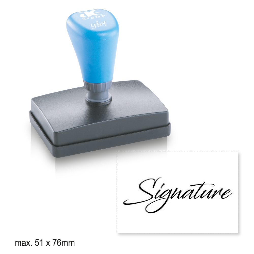 Extra Large Pre-Inked Signature Stamp | AE Stamp