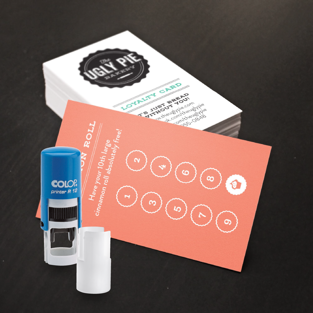Loyalty Card + Rubber Stamp Bundle | Self-Inking Stamp | AE Stamp