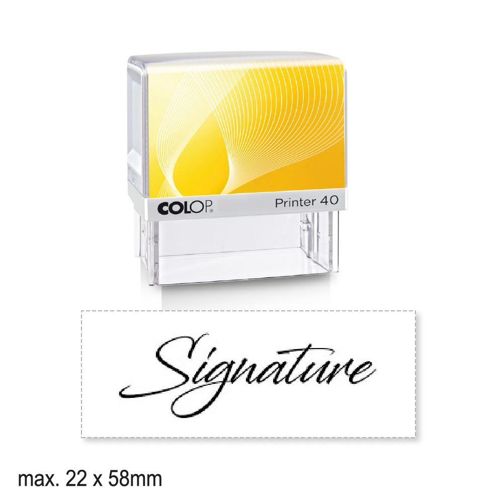 Medium Self-Inking Signature Stamp – AE Stamp