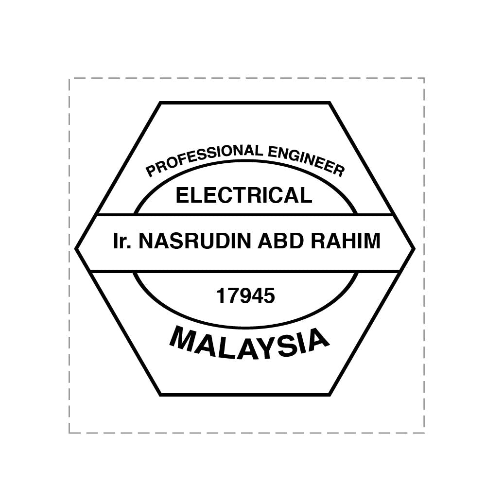 Hexagon Engineer Stamp - Self-Inking | AE Stamp