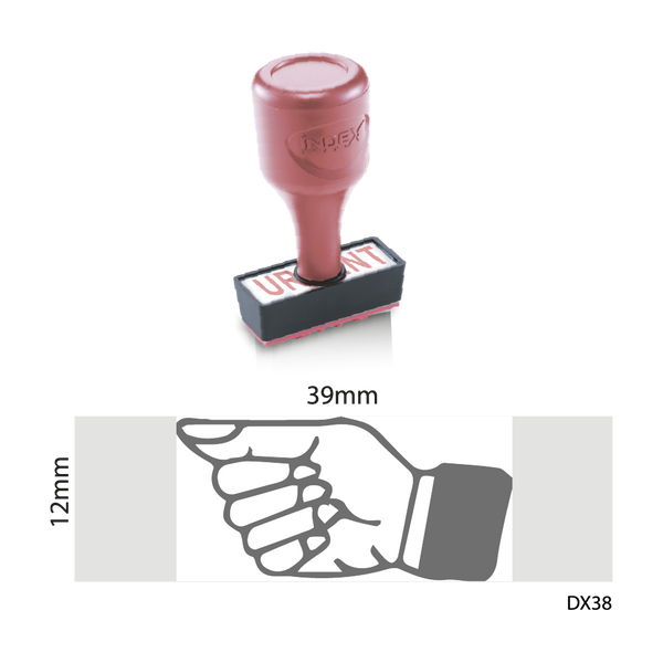 Thumb Points Left | Index Stock Stamp | AE Stamp